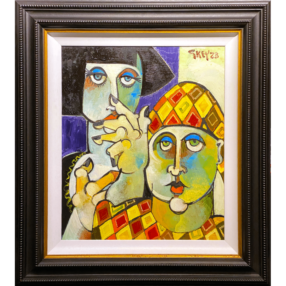 Harlequin & Goth by Geoffrey Key Original Painting