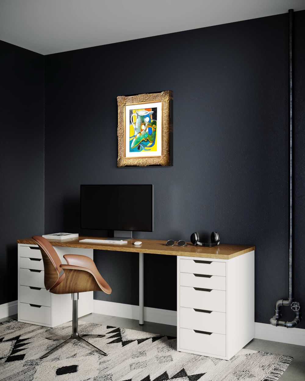 Mask and Jug by Geoffrey Key Original Painting