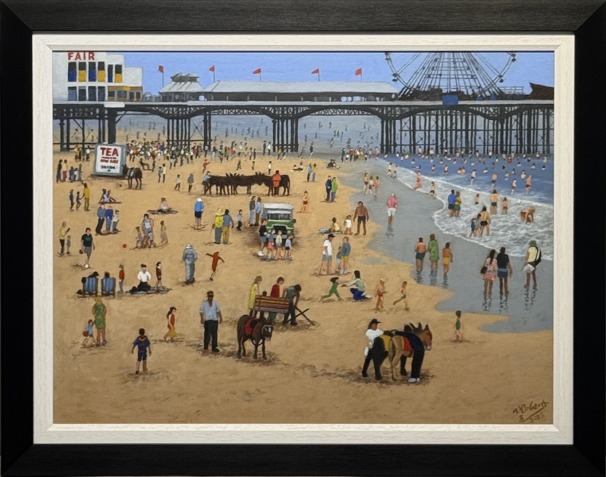 Seaside Time by Ken Roberts Original Painting - Hepplestone Fine Art
