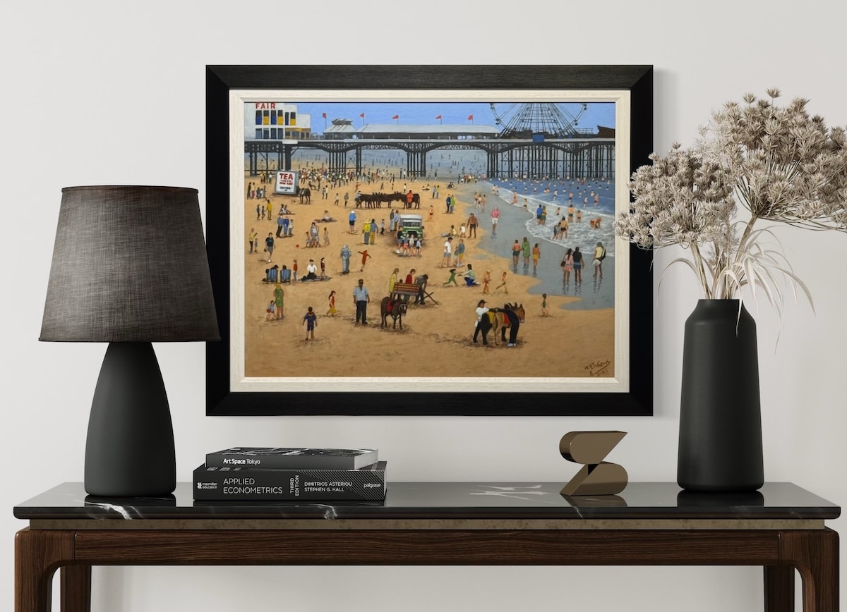 Seaside Time by Ken Roberts Original Painting - Hepplestone Fine Art
