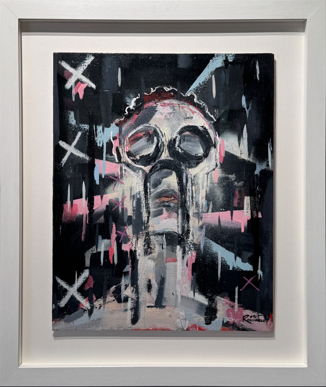 Gas Mask (Restriction) by Ross Constable Original Painting