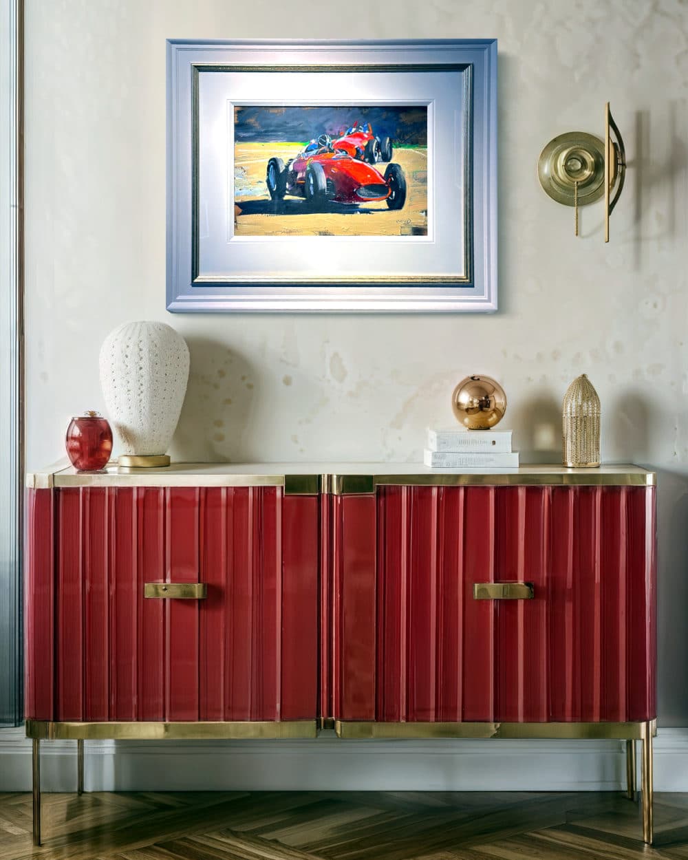 Fast and Furious Ferraris at Goodwood by Sherree Valentine Daines Original Painting